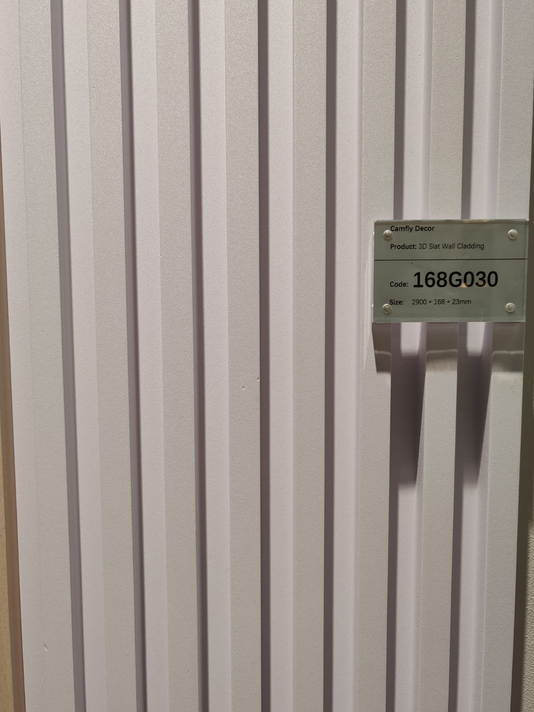 Camfly 168G030 White Fluted Slat Wall Cladding Length: 2900mm, Width ...